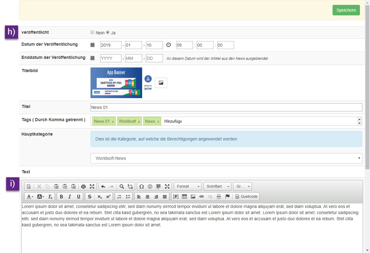 Worldsoft Support - Worldsoft News Modul